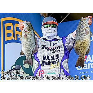 Fishoholic Fishing Face Mask Buff -3 Colors- UPF50+ Fishing Neck Gaiter Wind Dust Sun Protection Hunting Bandana (GreyH2OCamo)