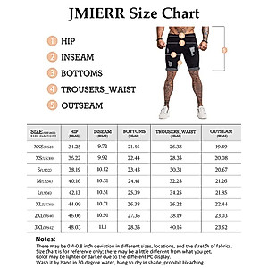 JMIERR Mens Shorts Casual Denim Stretch Slim Fit Washed Distressed Rolled Ripped Jean Shorts for Men US 36(L) Model B Black