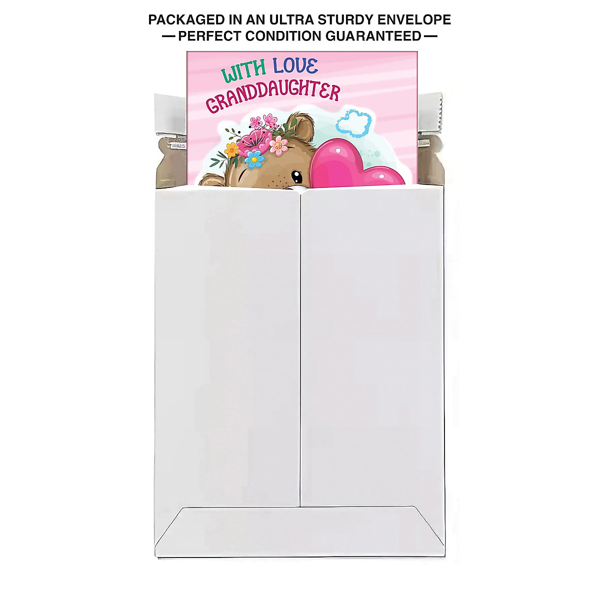 Chuck's Card-O-Rama - Birthday Card For Granddaughter - Made in USA - Why Pay More? - Large Card Opens to 10" x 7.75" - Extra Thick Paper - 95363