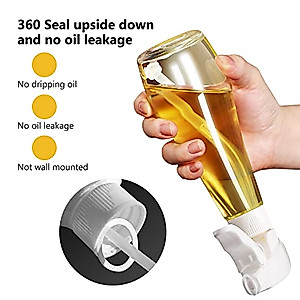 New Oil Sprayer for Cooking, 200ml Olive Oil Sprayer Bottle with Rotatable Nozzle, Premium Oil Spritzer Oil Mister for Air Fryer, Perfect for BBQ, Baking, Salad