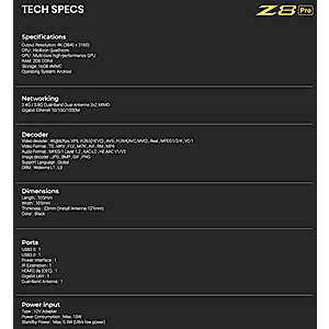 FORMULER Z8 Pro Android Dual Band 5G Gigabit LAN 2GB RAM 16GB ROM 4K Smart Learning Remote with IR