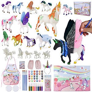 BONNYCO Unicorns Gifts for Girls Painting Kit with 18 Unicorns Painting for Kids with Glow in The Dark | Girl Toys 3 4 5 6 7 8 9 10 Years Old Gifts for Girls for Birthday, Christmas | Unicorn Toys