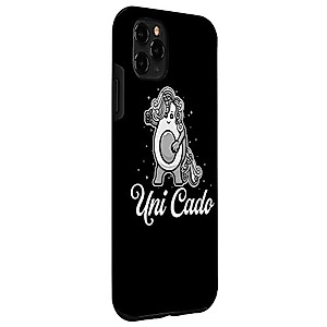 iPhone 11 Pro Max Uni Cado, Cute Avocado, Funny Unicorn, Guacamole, Vegan Case