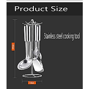 7Pieces Stainless Steel Kitchenware Set Cooking Spoon Shovel Spatula Soup Colander Home Kitchen Utensils Tools Gifts Kitchen