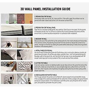 MIX3D Decorative 3D Wall Panels Star Textured PVC Wall Panels for Interior Wall Decor, 12''x12'' Black Pack of 33 Tiles Cover 32 Sq Ft