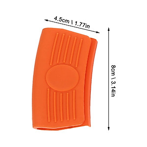 MILISTEN 3 Pair Silicone Pot Ear Clips Frying Pans Handle Cover Fry Pan Handle Holder Oven Grab Mitts Bowl Clip Pot Pad Red Pot Holders Hot Handle Holder Insulation Sleeves