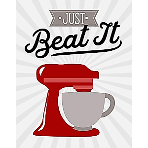 Red Retro Vintage Kitchen Wall Art Prints - Set of 4-8x10 UNFRAMED Gray, Red & White Kitchen Utensil Prints Perfect for Rustic, Modern Farmhouse, Country Decor.