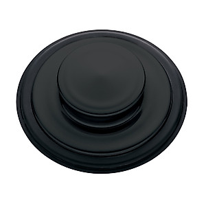 Insinkerator STP-MTBLK, Matte Black Garbage Disposal Sink Stopper Fits Standard Kitchen Drain Size of 3 1/2 Inch Diameter