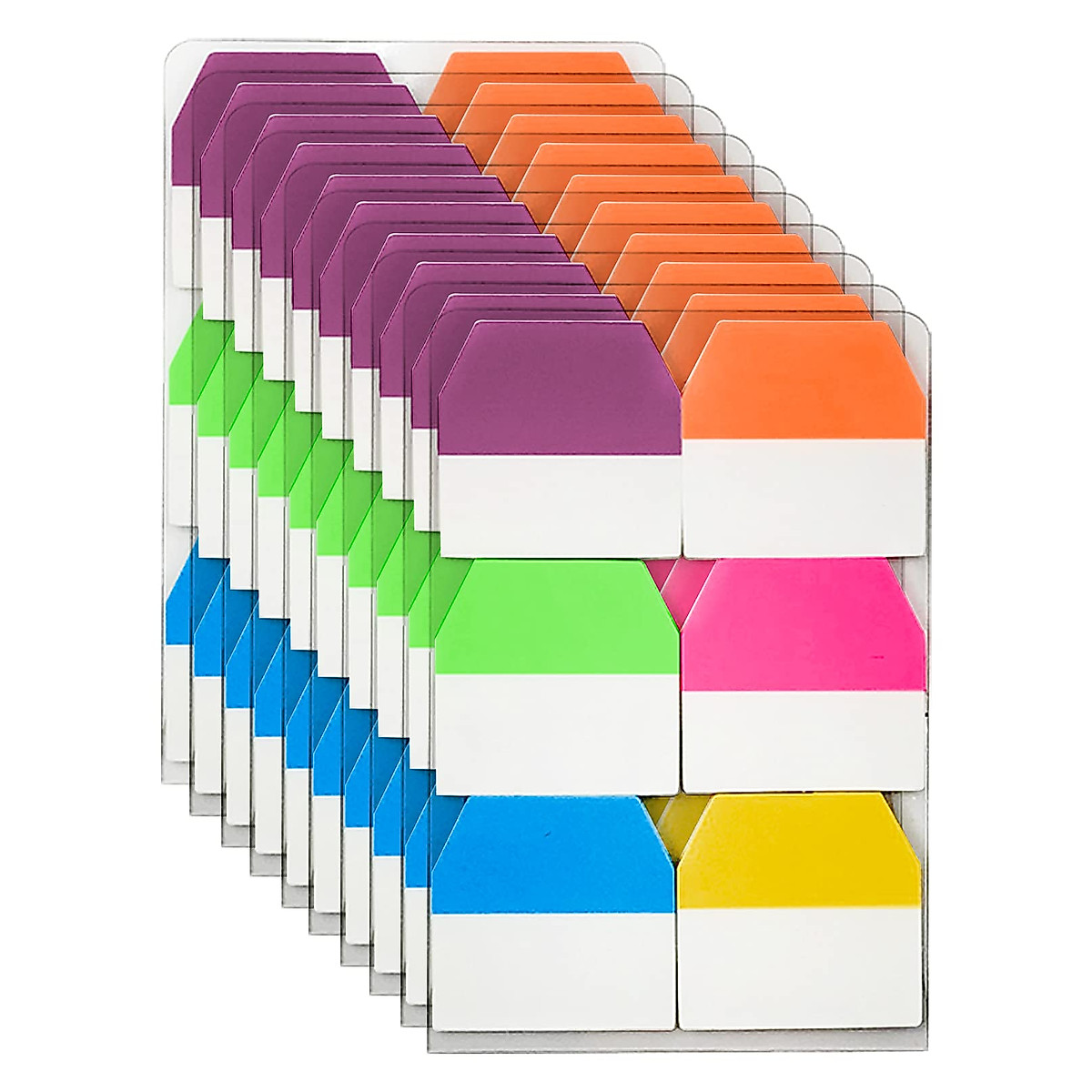 VANRA 1200 Pieces Sticky Index Tabs 1 Inch File Tabs Page Markers Flags Colored Page Notes Sticker Writable Labels for Bookmarks, Classify Files, 10 Sets