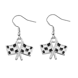 Race Charm Earring Race Day Gift Car Racing Gift Drag Racing Gift Race Earrings (Race Charm Earring)
