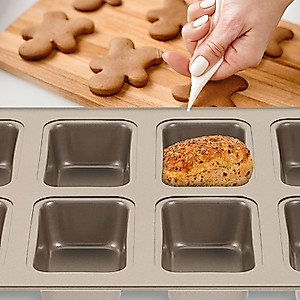 BESTonZON Cake Mold Carbon Steel Bread Pan Loaf Bread Tin Metal Bread Pan Lasagna Pan Kitchen Bread Pan Tart Pan 8 Cavity Brownie Pans Baking Pan Nonstick Cupcake Tin Cheese Muffin Pan
