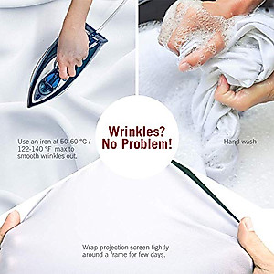 Hzgang 120inch Projector Screen Indoor Outdoor Portable Movie Screens 16:9 HD Projection 4K Home Theater Gaming Office Presentation Education Outdoor Indoor Public Display Screen