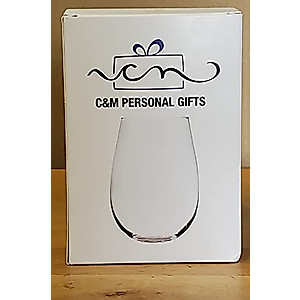 C & M Personal Gifts Stemless Wine Glass – Distinctive Mandala Squirrel Engraved Cocktail Glass Made from Lead-Free Crystal for Men and Women – Ideal for Squirrel Lovers – 17 Oz (S1)