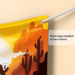 Western Party Decorations - Includes Photography Backdrop & 10 Photo Booth Props with Sticks - Wild West Cowboy Party Banner Birthday Supplies