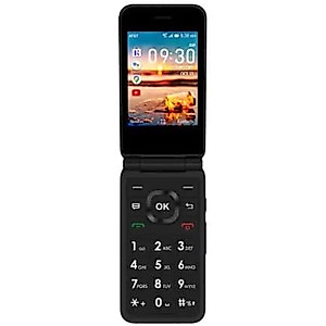 H2O Wireless H2O WIRELESS PREPAID CINGULAR SMARTFLIP 4 U102AA 4G LTE 2.8 Display 4GB SIM Included Black