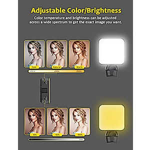 NexiGo Glow Light for Streamers, Enhanced Video Conference Lighting Kit with Webcam Style Clip, Built-in Battery, Dimmable & Rechargeable, for Streaming, Photography, Vlogging