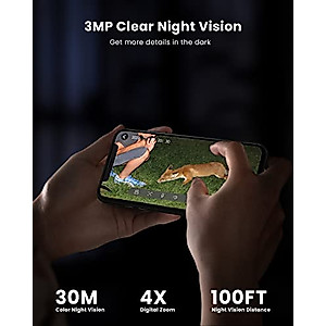 ieGeek Security Cameras Wireless Outdoor 2 Pack, 2K Outdoor Camera Wireless WiFi 360° PTZ Camera, Solar Security Camera with Spotlight/Siren/Motion Detection/3MP Color Night Vision, Works with Alexa