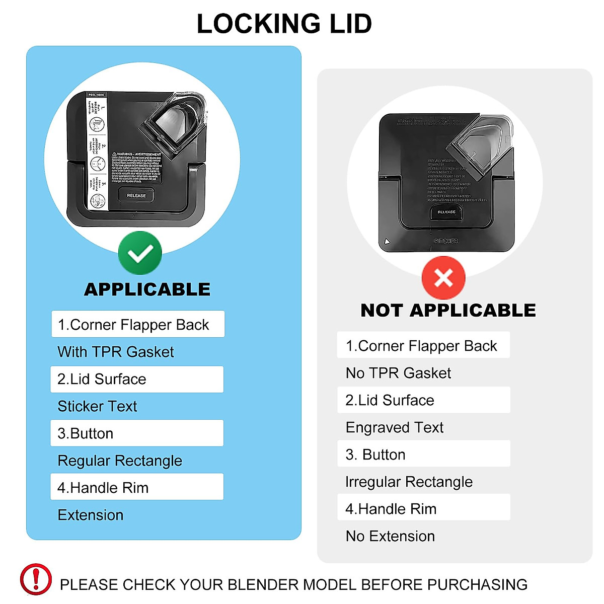 Blender Parts for Ninja 72 oz (9 Cups) XL Pitcher BL610 BL710