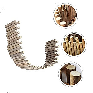 Balacoo pet Wooden Fence Hamster Suspension Bridge Hamster Cage Fence Chinchilla Playground Toy Wooden Hamster Toys Wood Hamster House Woody Toy Hamster House Accessories Simple Small pet