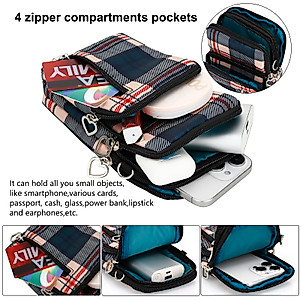 DOB SECHS Crossbody Wallet,Crossbody Bags for Women,phone purse,Shoulder Strap Wallet Pouch, for Women Mini Crossbody Sports Cell Phone Purse-Black