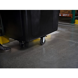 Rubbermaid Commercial MDPE 102.9-Gallon Laundry and Waste Collection Cube Truck, Rectangular, 31-Inch Width x 43-3/4-Inch Depth x 37-Inch Height, Black (FG461600BLA)