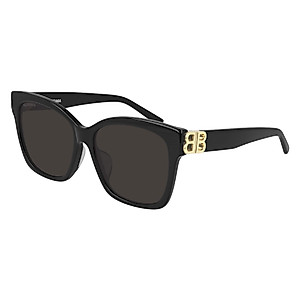 Balenciaga Women's Dynasty Vintage Square Sunglasses, Shiny Black, One Size