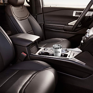 iPick Image Made for Ford Built-Ford-Tough Laser Etched Logo White Stainless Steel Travel Tumbler Mug