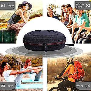 LTGEM Hard Case for Logitech USB Headset H390 / H430 / H570e and EAGLEND USB Headset/awatrue Computer Headset - Black+Grey