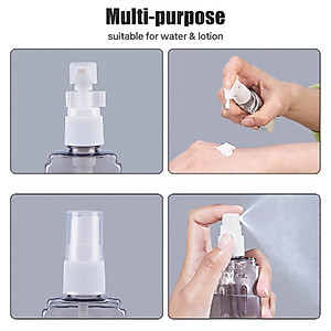 MAGORUI Travel Bottles Set for Toiletries, TSA Approved 4 in 1 Leak Proof Travel Container, Refillable Travel Accessories with Waterproof Label for Business, Personal Travel, Fun Outdoors, Pink