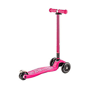 Micro Kickboard - Maxi Deluxe 3-Wheeled, Lean-to-Steer, Swiss-Designed Micro Scooter for Kids, Ages 5-12 (Pink)