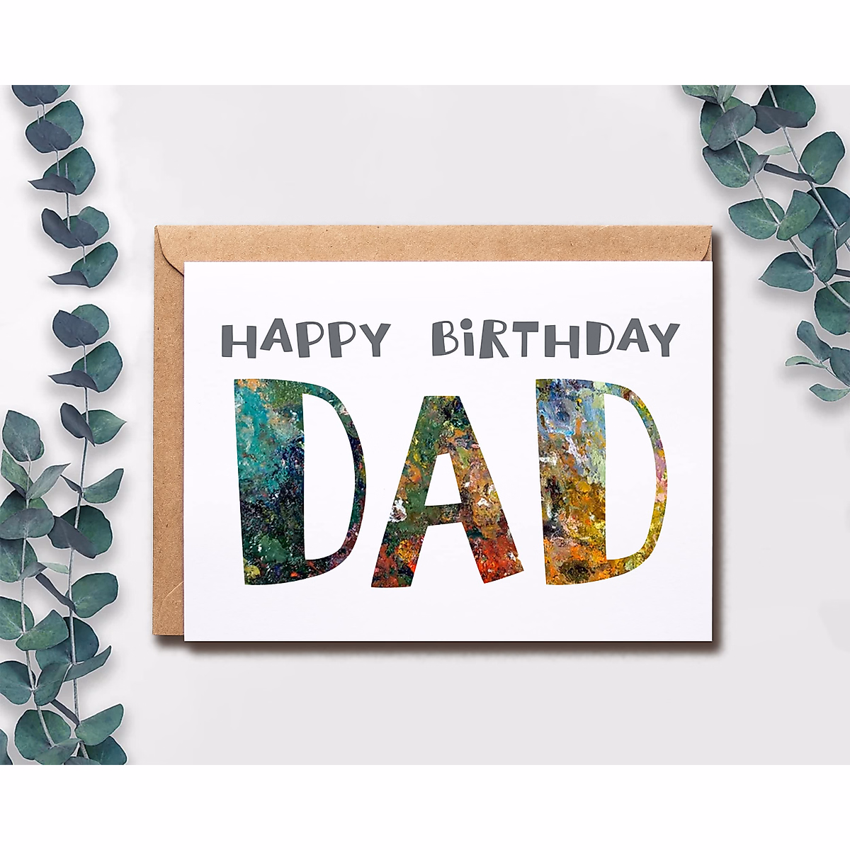 Happy Birthday Dad - Dad Birthday Card - Dad Card - Card For Dad Modern - Dad Birthday Card - Card For Dad