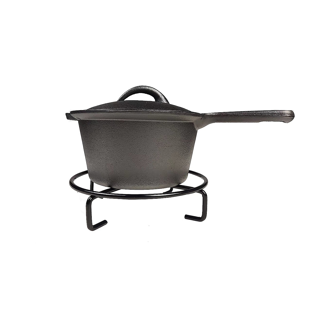 HAWOK Pre-seasoned Cast Iron Dutch Oven Camping Cooking Set with Carrying Storage Box