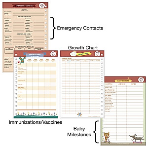Baby Tracking Journal (Girl Edition) - HARDCOVER Baby Diary for Newborns, Daily Activity Log, Developmental Milestones, Immunization Schedule, Health Record, Emergency Contacts, and More! - Made by Doctors for