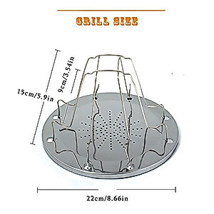 Folding Camp Stove Toaster, Stainless Steel 4 Slice Propane Bread Toaster, Portable Backpacking Outdoor Toaster Rack Holder for Camping Fishing Hiking