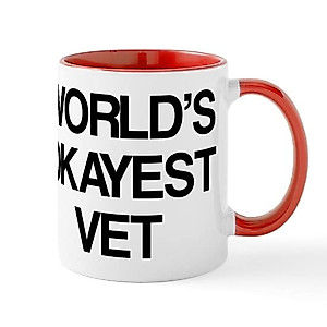 CafePress World's Okayest Vet Mug Ceramic Coffee Mug, Tea Cup 11 oz