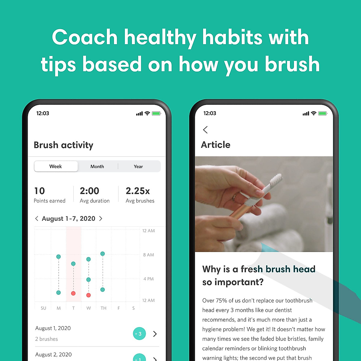 quip Kids Smart Electric Toothbrush - Sonic Toothbrush with Bluetooth® + Rewards App, Small Brush Head, Soft Bristles, Travel Cover/Mirror Mount, Timer, and Rubber Handle - All-Yellow