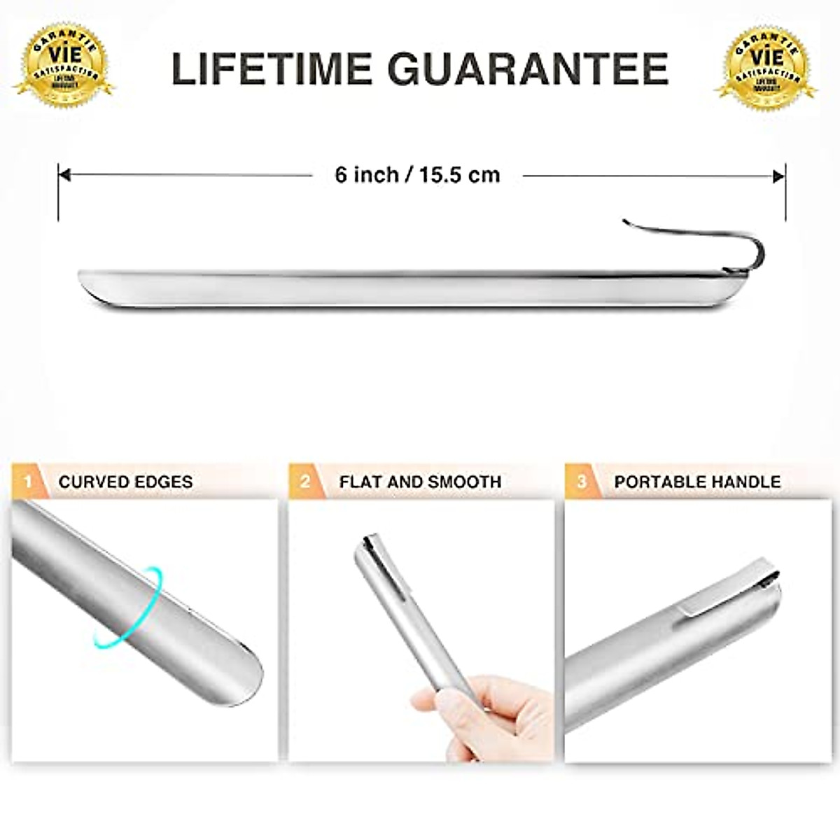 Colonel Cook✮✮ - Crumb Sweeper - Stainless Steel Waiter's Table Scraper with Storage Clip Holder - Food Remover, Cleaner, Scooper for Restaurant, Small Desk Cleaning Tool