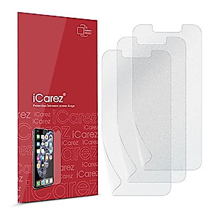 iCarez HD Anti Glare Matte Screen Protector for iPhone 14 Plus iPhone 13 Pro Max 6.7-Inches [3 Pack] (Case Friendly) Premium No Bubble Easy to Apply with Hinge Installation