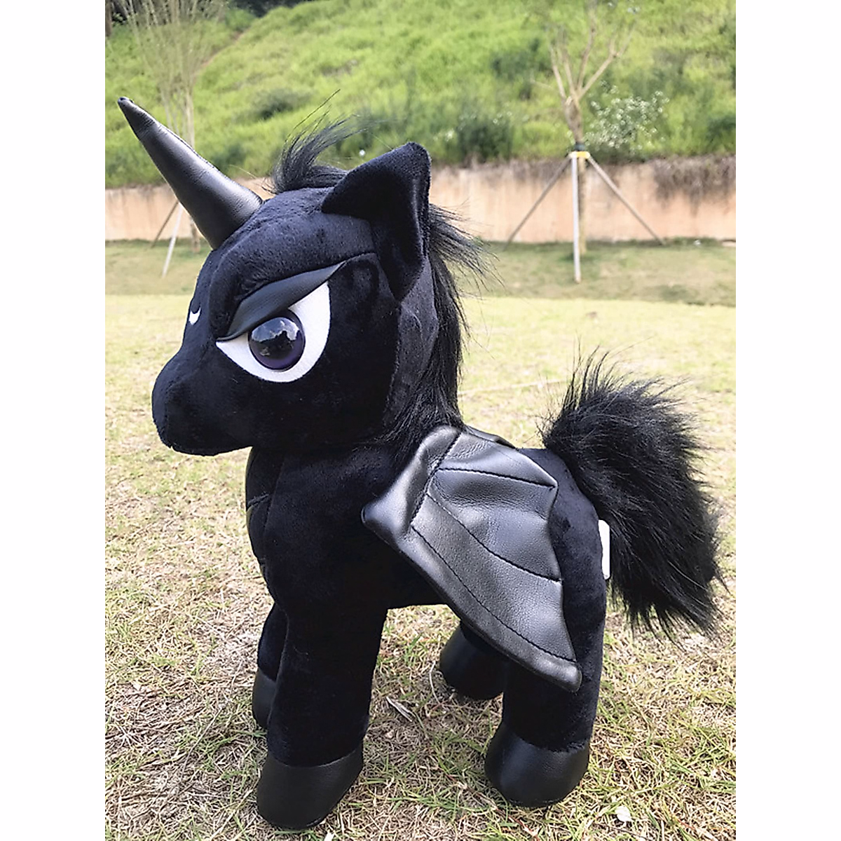 MostaShow Black Unicorn Plush, Weighted Stuffed Animal, Soft Plushie Toys, Gifts for Boys Girls Baby Kids -14 Inch