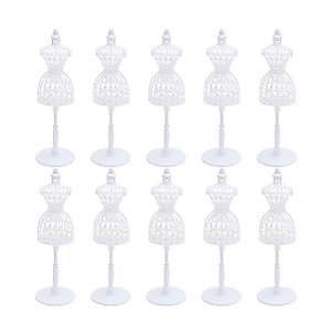 15pcs Doll Dress Form Mini Mannequin Dress Form Cloth Gown Clothing Clothes Gown Display Mini Mannequin Model Stand for Doll Display Holder Toy