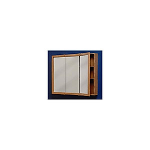 Zenith Products 23-3/4" W X 25-5/8" H X 4-1/2" D 24" Oak Frame Triview Medicine Cabinet MDF Body