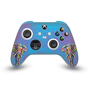 Head Case Designs Officially Licensed P.D. Moreno Elephant Animals II Vinyl Sticker Gaming Skin Decal Cover Compatible With Xbox Series X/S Controller