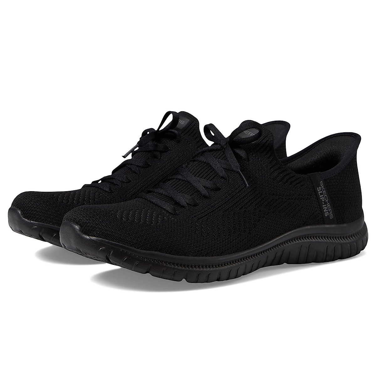 Skechers Women's Virtue-Divinity Sneaker, Black/Black=BBK, 10 Wide