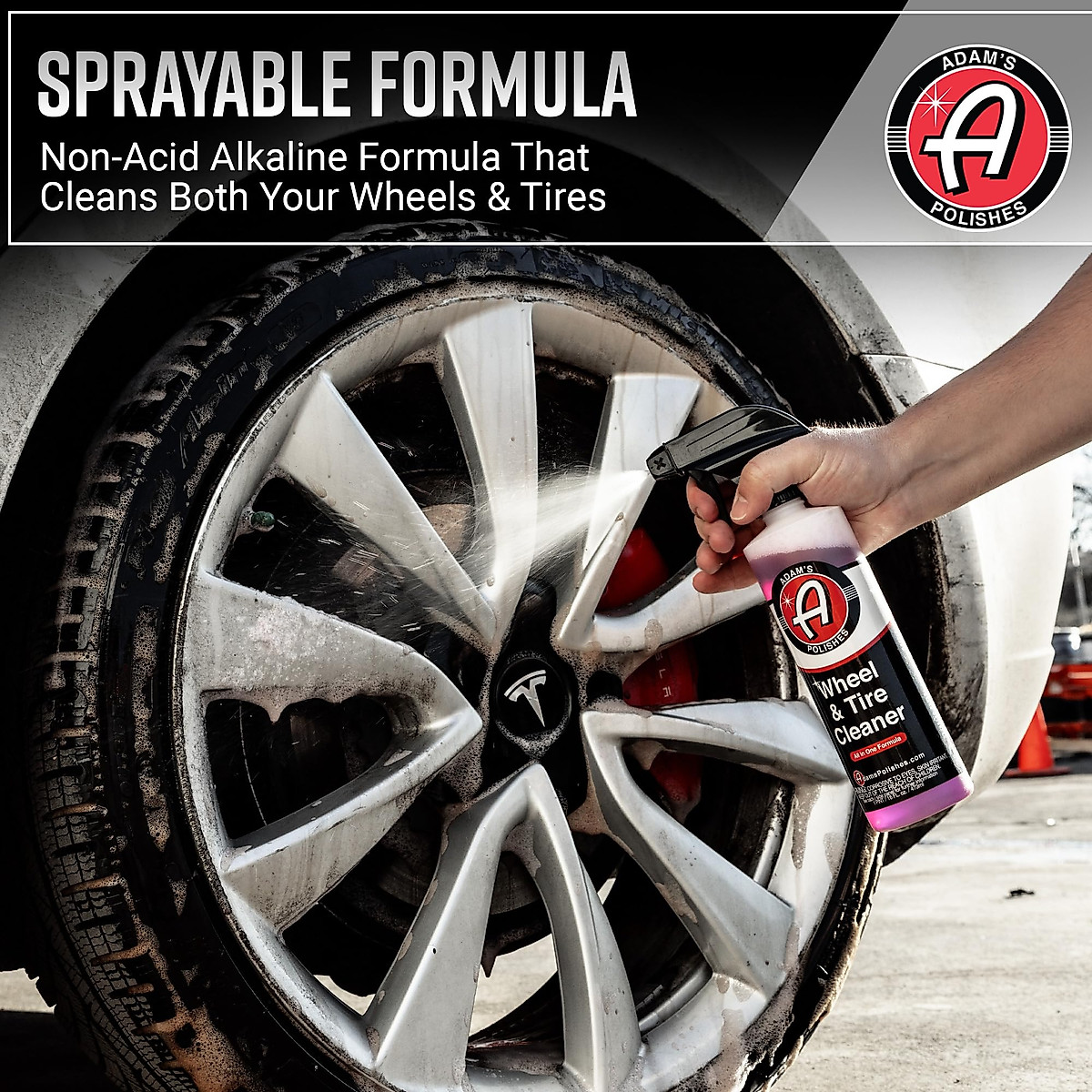 Adam's Polishes Wheel & Tire Cleaner 16oz - Professional All in One Tire & Wheel Cleaner Car Wash Well Cleaning Spray for Car Detailing | Safe On Most Rim Finishes - Pack of 2