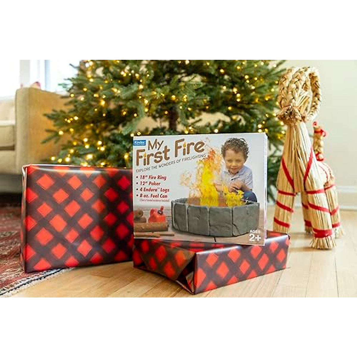 Prank-O My First Fire Prank Gift Box – Empty Box for Wrapping Real Presents – Hilarious Fake Packaging for Birthdays, Christmas, and Holidays – Fun Gag Gift Box for Men, Women, and Kids