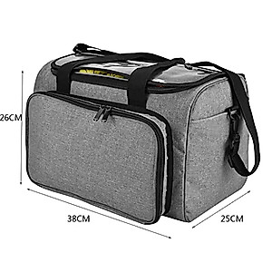 LUKEO Knitting Needles Storage Bags Crochet Hooks Organizer Holder Yarn Thread Tote Home