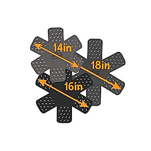 All-Clad Premium Cookware Protectors: Pot and Pan Protectors for Kitchen Organization - Perfect for Cast Iron, Steel, or Glass, 6-Piece, Black/Grey