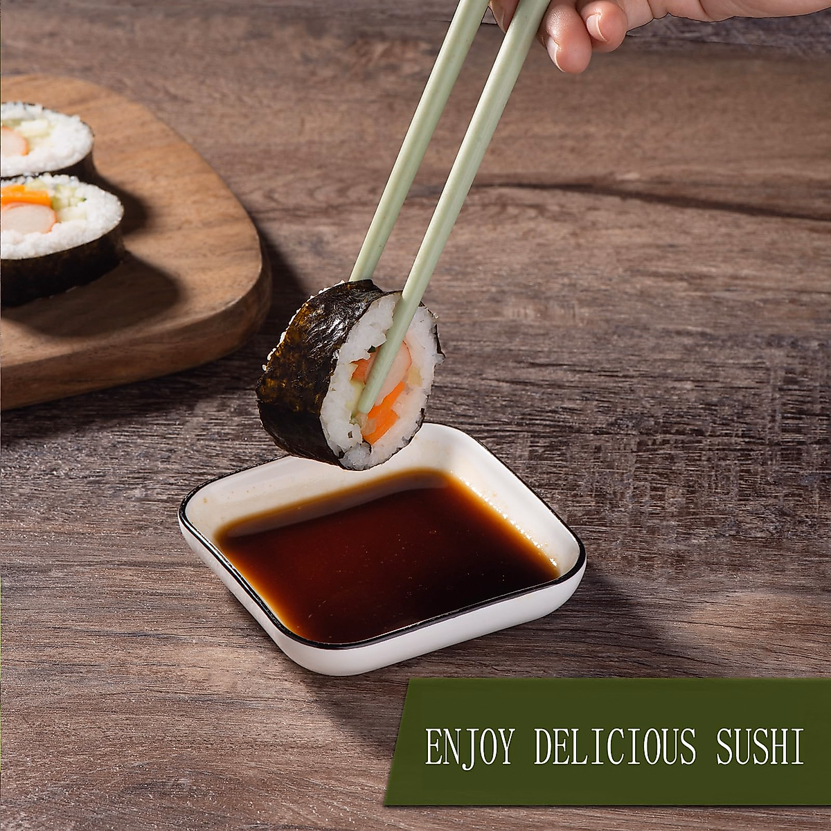 shofilt Sushi Making Kit, Premium Silicone Sushi Mat Sushi Rolling Mat for Beginner Sushi Kids 8.6 x 7.8 Inch