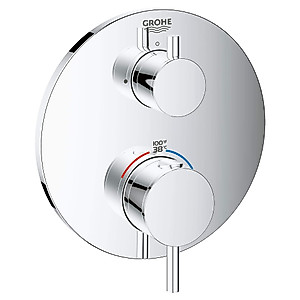 GROHE 24151003 Atrio Dual Function 2-Handle Thermostatic Trim, Starlight Chrome