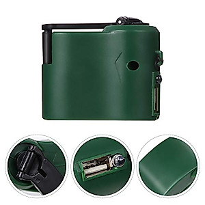 BESPORTBLE Portable Generator Inverter Outdoor Multifunction Manual Crank Generator Emergency USB Charger Generator for Emergency Survival Camping Field Works Green